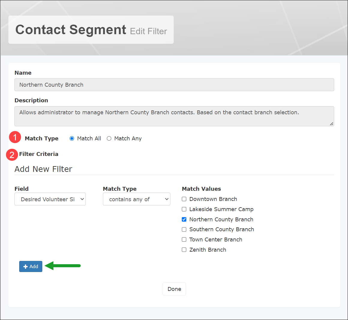Managing and Assigning Contact Segments – VolunteerMatters Support