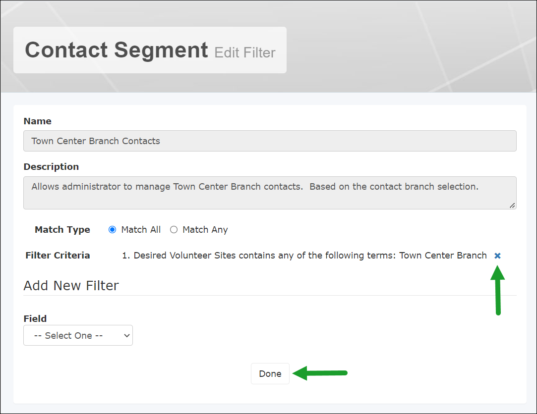 Managing and Assigning Contact Segments – VolunteerMatters Support